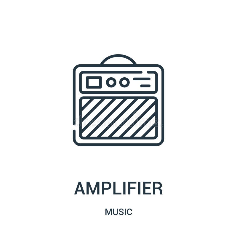 Amplifier Icon Vector from Music Collection. Thin Line Amplifier ...