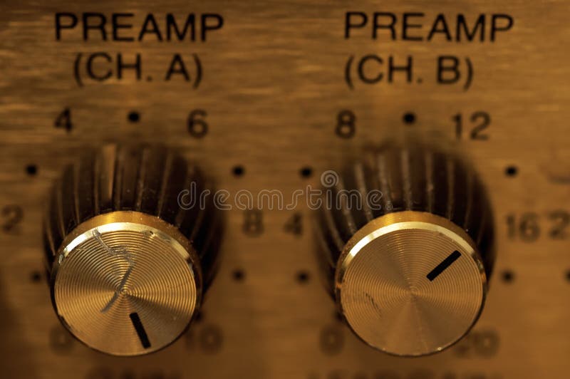 Amplifier knobs stock image. Image of play, audio, dust - 2120863
