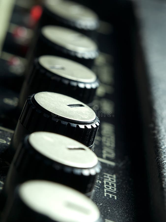 Vintage Stereo Audio Amplifier Front Panel Volume Knob Stock Image ...