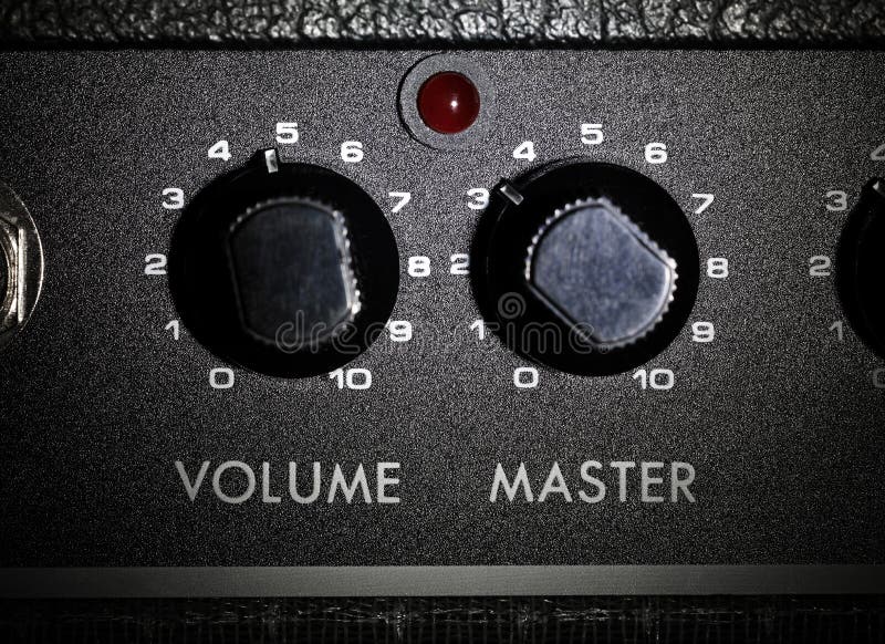 Amplifier Potis Volum and Master Stock Photo - Image of music, amplify ...