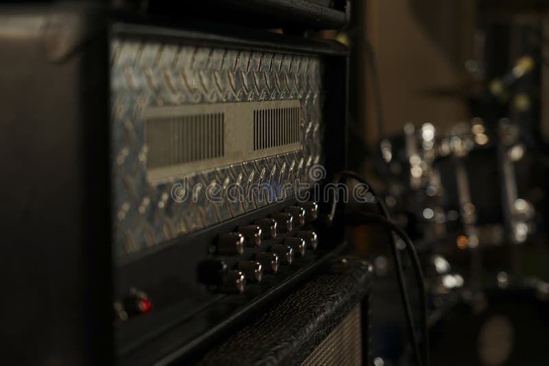 Amplifier for Sound Close-up in the Studio. Mixer Stock Photo - Image ...