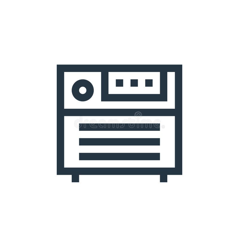 Amplifier Vector Icon Isolated on White Background. Outline, Thin Line ...