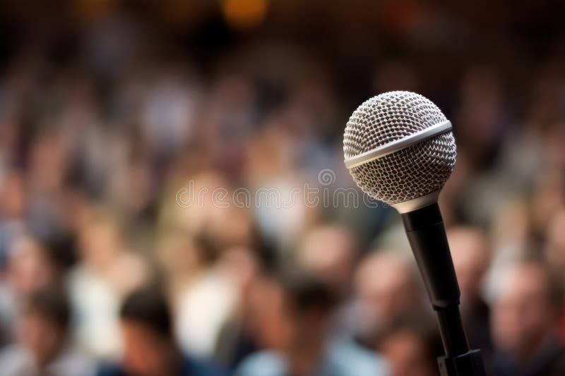 Amplify Your Voice: Dynamic Mic on Stage, Captivating the Audience ...
