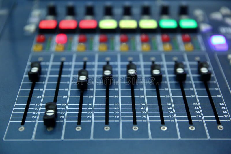 A Professional Music Console Called an Audio Mixer Used To Publicize ...