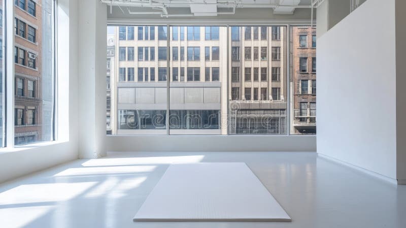 Amplio Espacio Interior Con Grandes Ventanas Imagen de archivo - Imagen ...