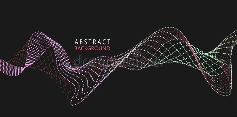 Amplitude Abstract Background with a Colored Dynamic Waves Stock Vector ...