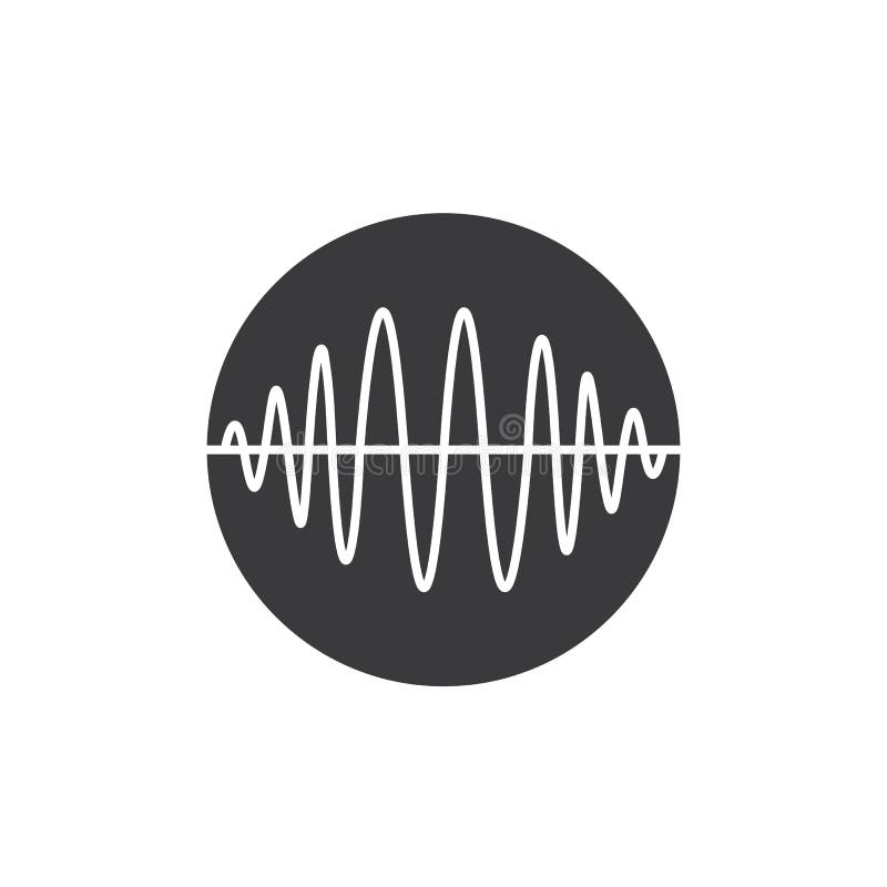 Amplitude Wave Sign Vector Icon Design Stock Vector - Illustration of ...