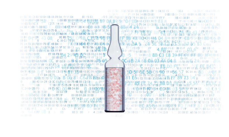 Binary and Hexadecimal Code Up a Computer Screen on Black Background ...