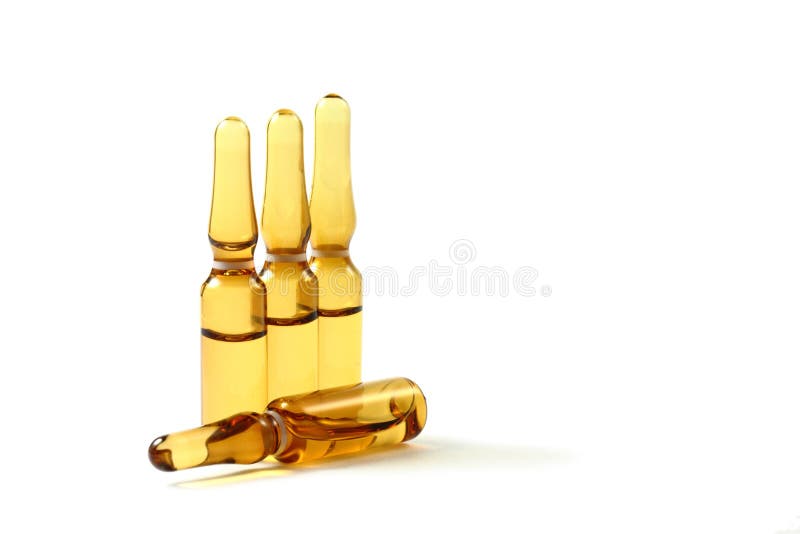 Ampoule de drogue image stock. Image du brun, isolement - 22294159