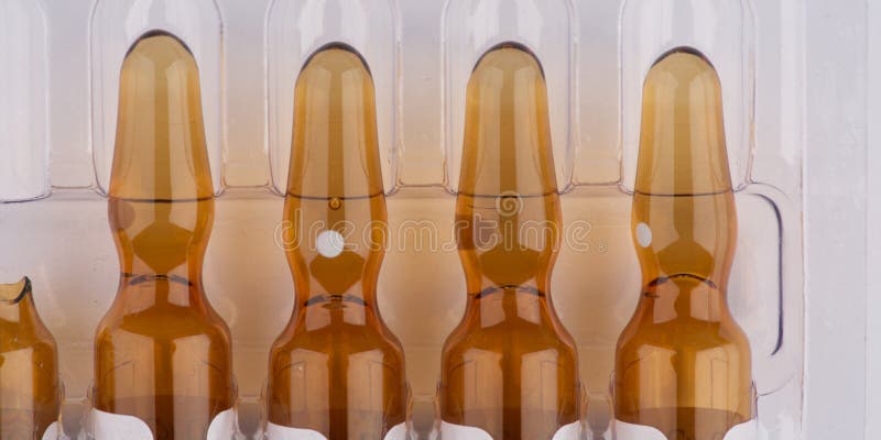 Ampoules with Medication for Injections. Closeup Stock Photo - Image of ...