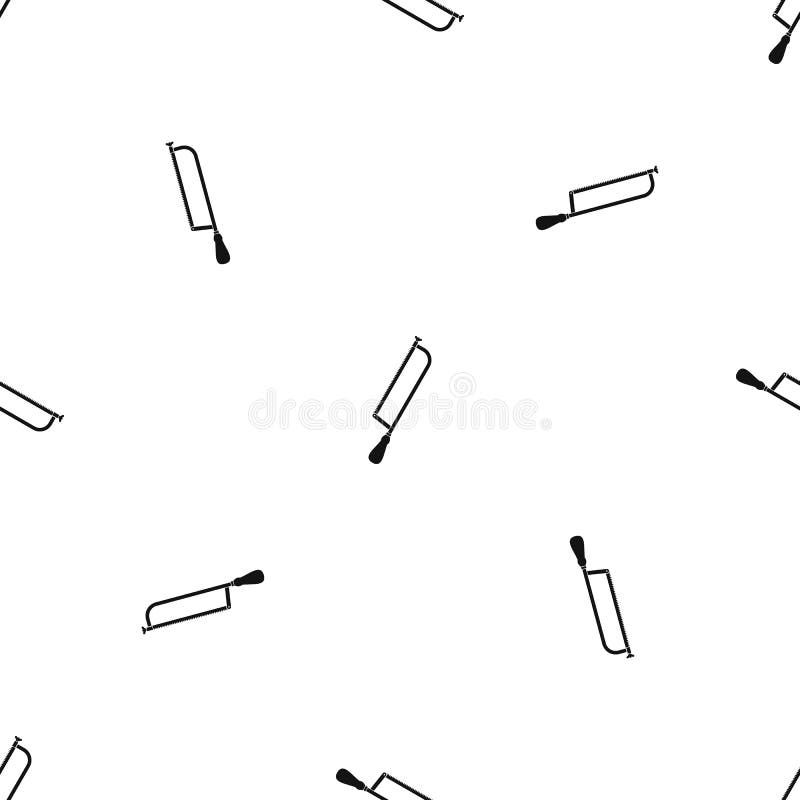 Amputation and Surgical Saw Pattern Seamless Black Stock Vector ...