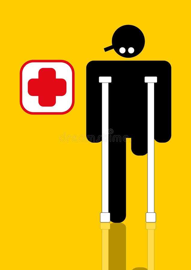 Amputato Danneggiato Dell'operaio Illustrazione di Stock ...