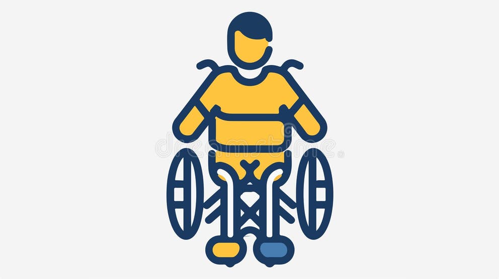 Amputee Disability Icon - Visually Defined Symbol of Diversity and ...