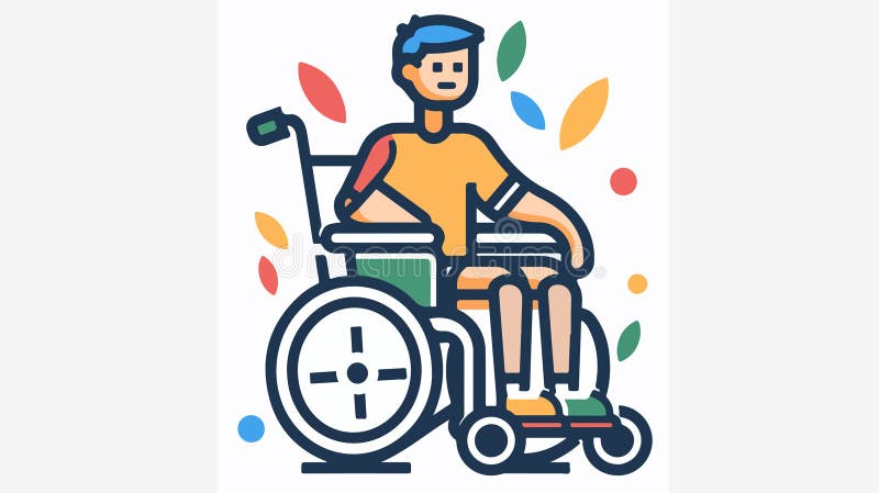 Amputee Disability Icon - Visually Defined Symbol of Diversity and ...