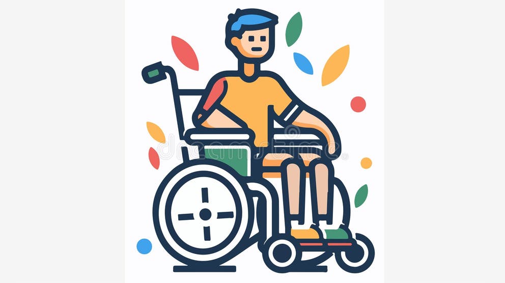 Amputee Disability Icon - Visually Defined Symbol of Diversity and ...