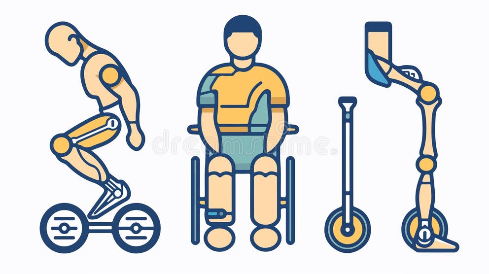 Amputee Disability Icon - Visually Defined Symbol of Diversity and ...