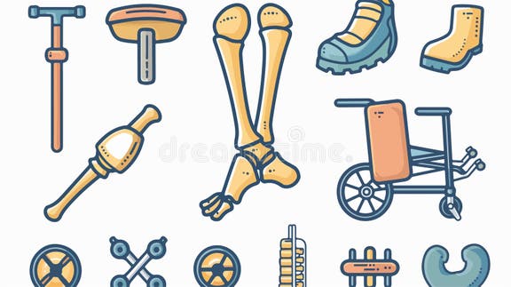 Amputee Disability Icon - Visually Defined Symbol of Diversity and ...