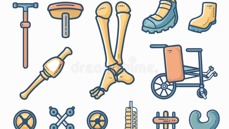 Amputee Disability Icon - Visually Defined Symbol of Diversity and ...