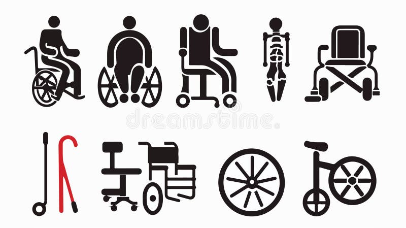 Amputee Icon with Disability Theme for Inclusive Designs and ...