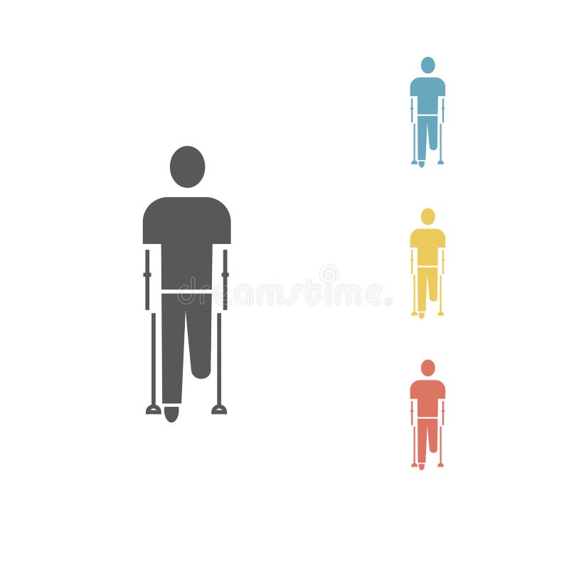 Amputee Icon. Vector Illustration. Stock Vector - Illustration of ...