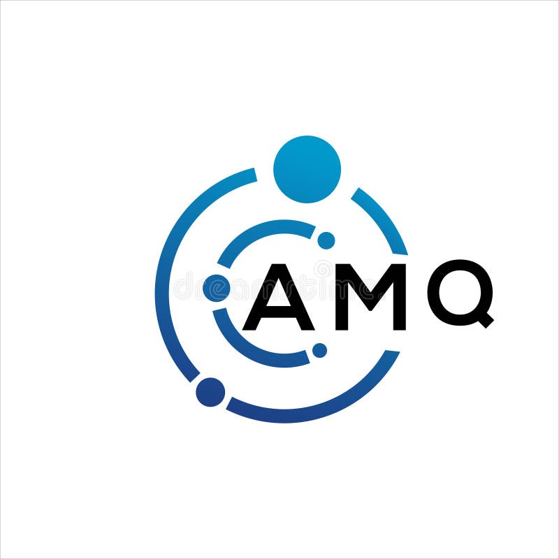 AMQ Letter Logo Design on Black Background. AMQ Creative Initials ...