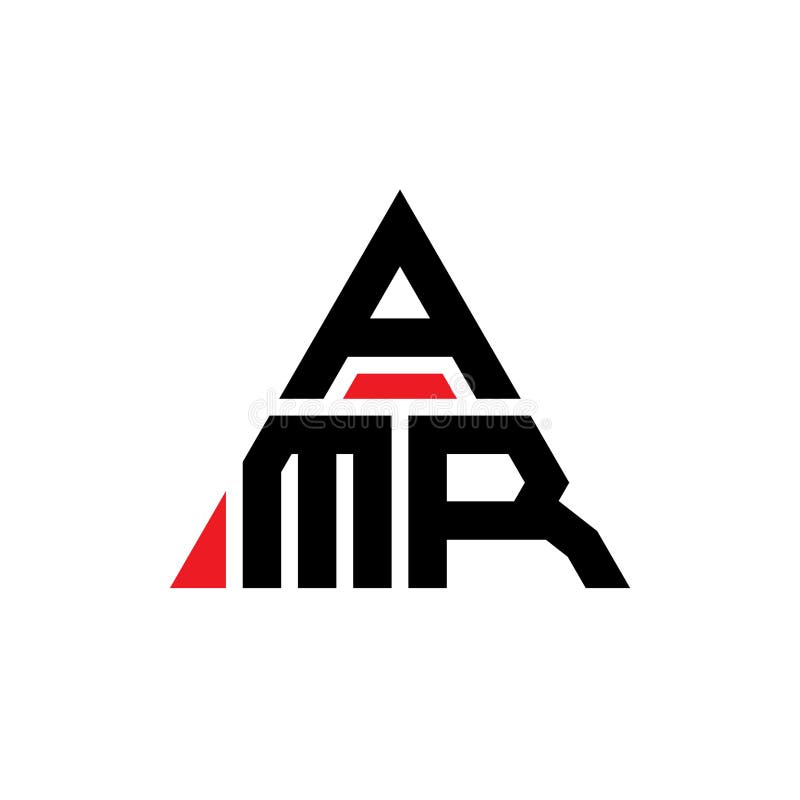 AMR Triangle Letter Logo Design with Triangle Shape. AMR Triangle Logo ...
