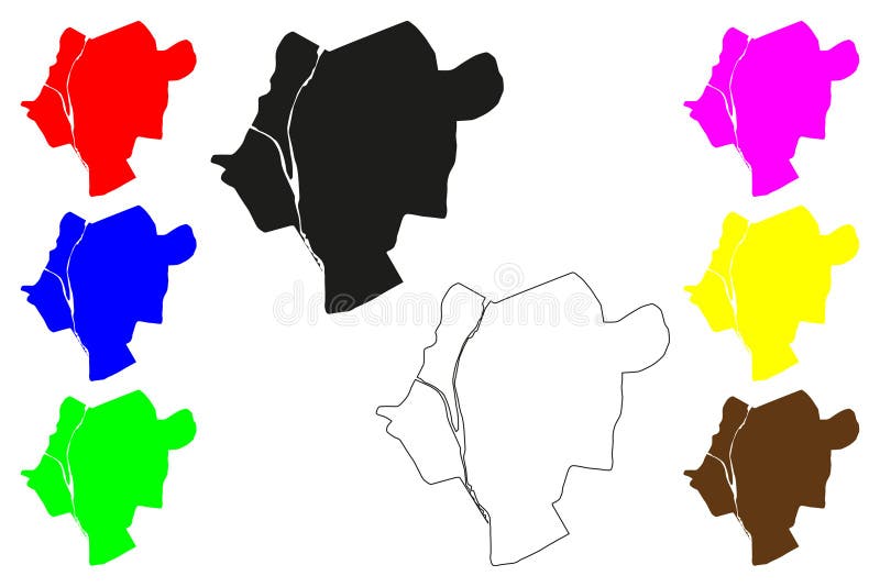 Amreli City (Republic of India, State of Gujarat) Map Vector ...