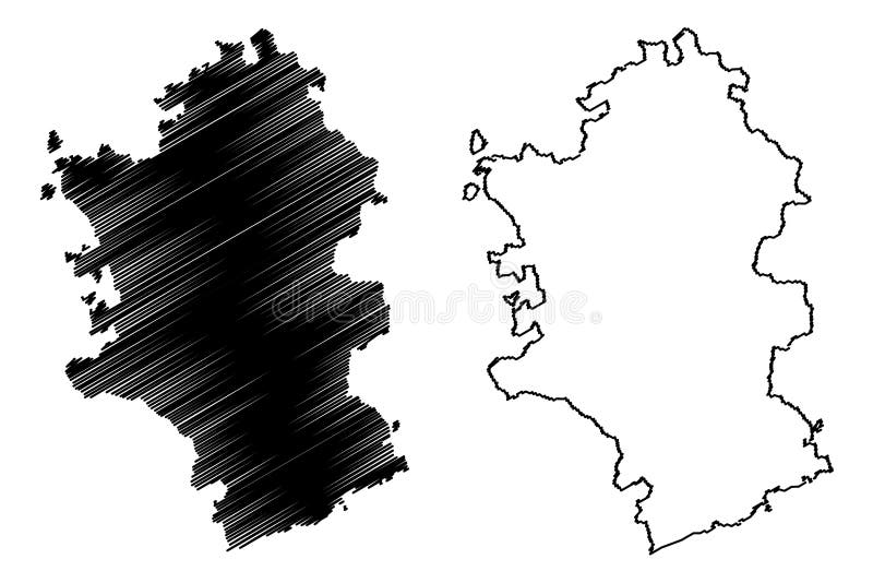 Amreli District Gujarat State, Republic of India Map Vector ...