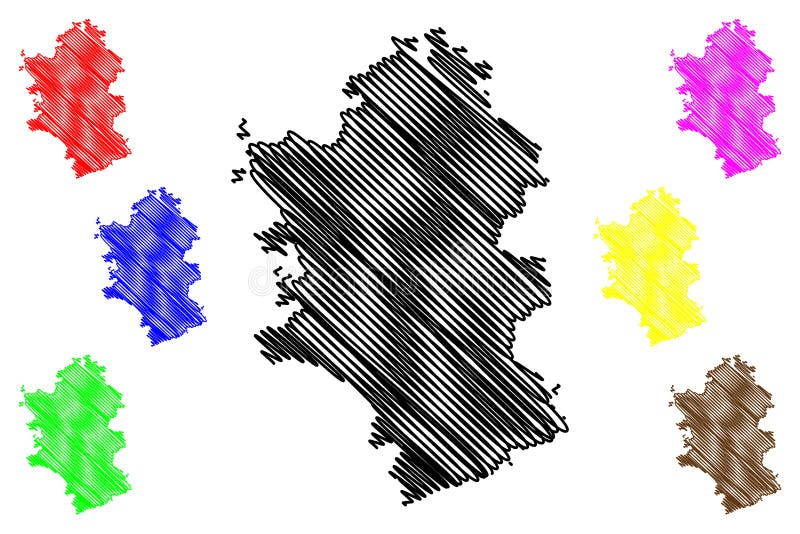 Amreli District Gujarat State, Republic of India Map Vector ...