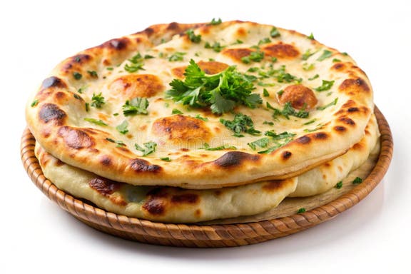 Amritsari Kulcha,isolated on White Background Stock Illustration ...