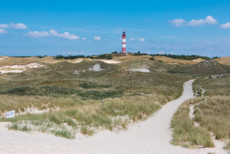 Amrum stock image. Image of germany, lighthouse, dikes - 119124227