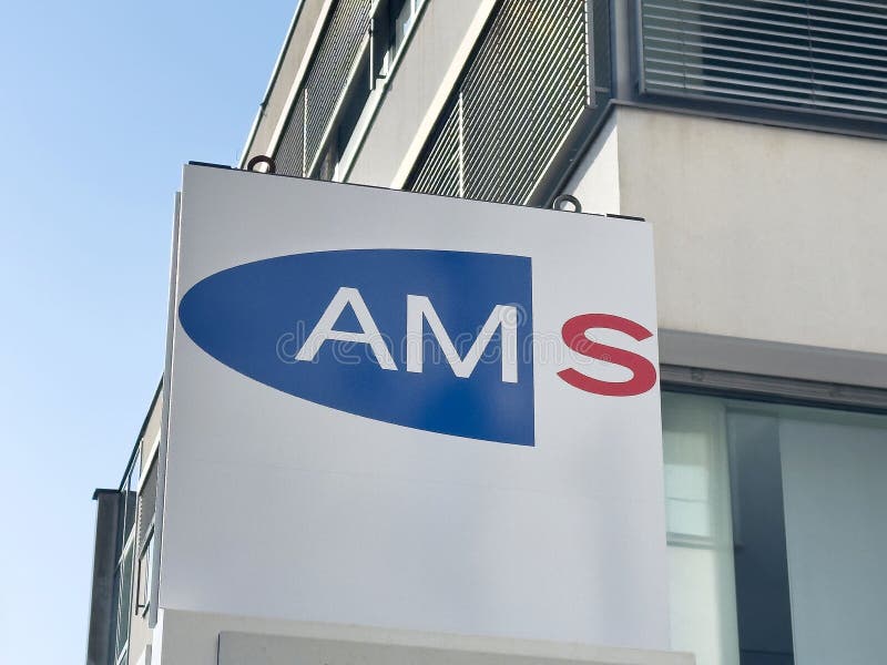 Ams Company Logo on Building Exterior with Modern Architectural ...