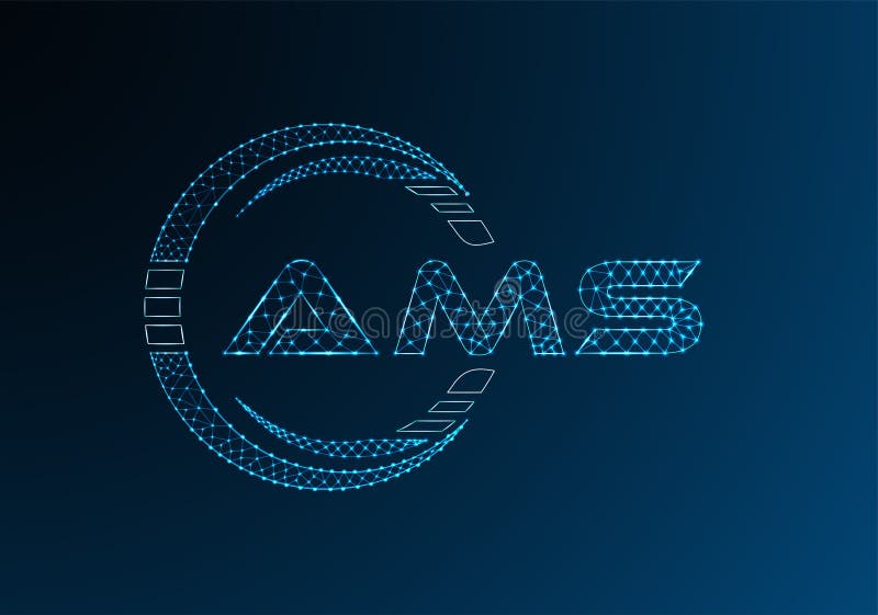 AMS Low Poly Letter Logo Vector Design. Stock Illustration ...