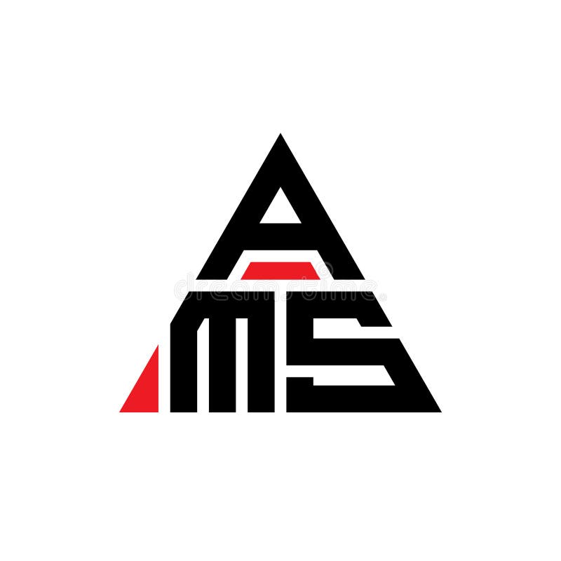 AMS Triangle Letter Logo Design with Triangle Shape. AMS Triangle Logo ...