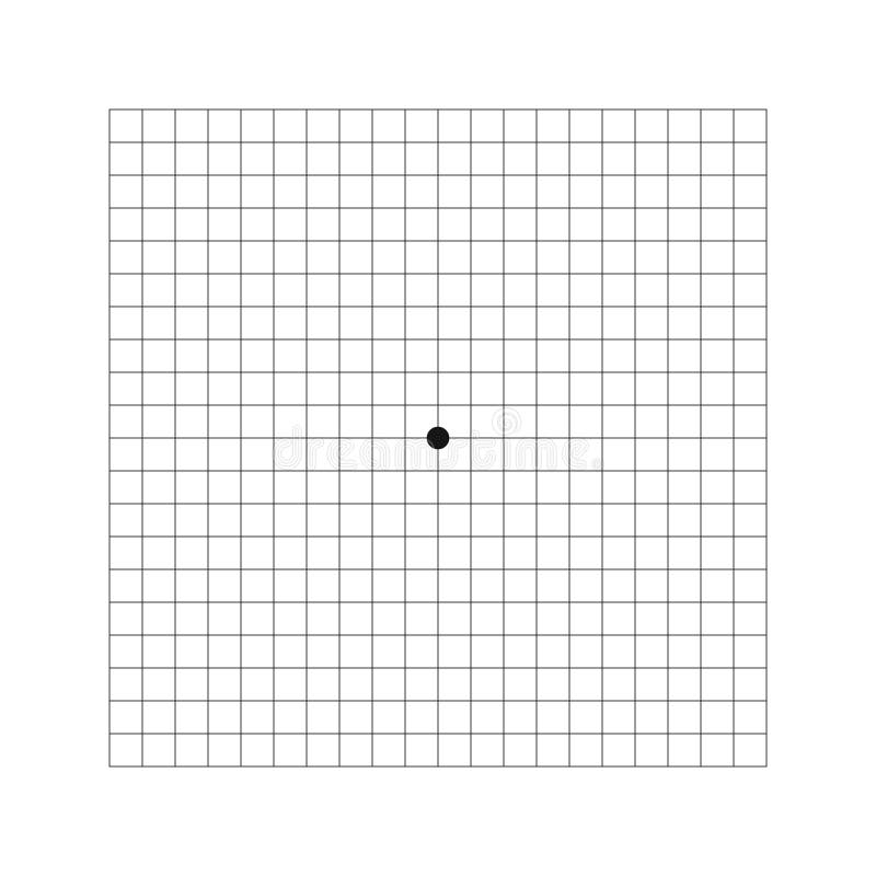 Amsler Grid Basic Version with Dot in Center. Template of Graphic Test ...