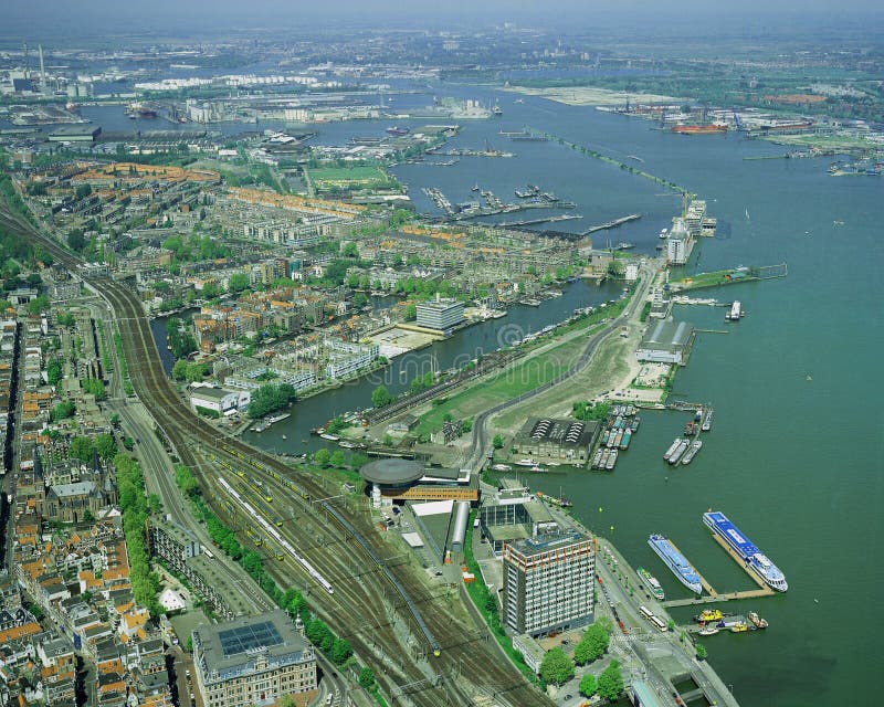 Amsterdam aerial view stock photo. Image of holland, area - 2555834