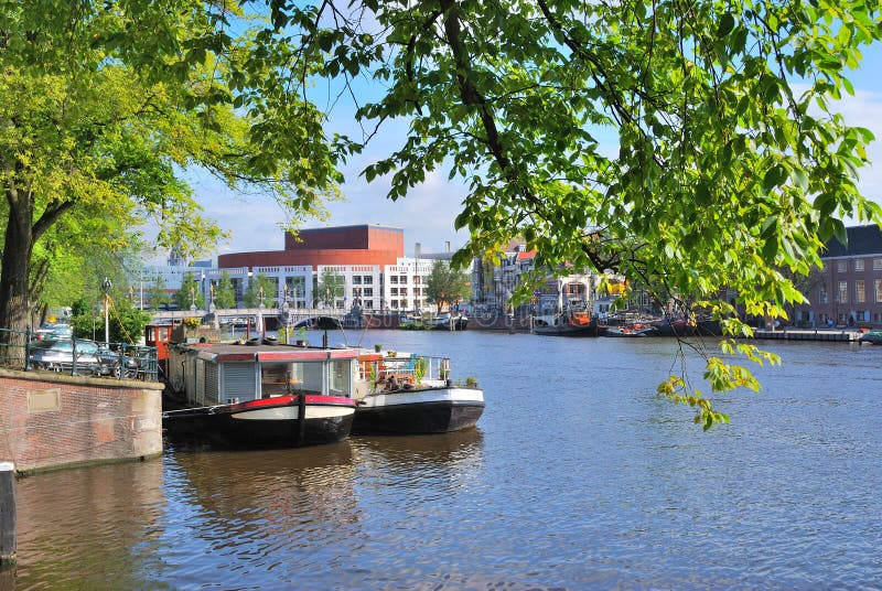 Amsterdam. Amstel river stock image. Image of river, amstel - 27458359
