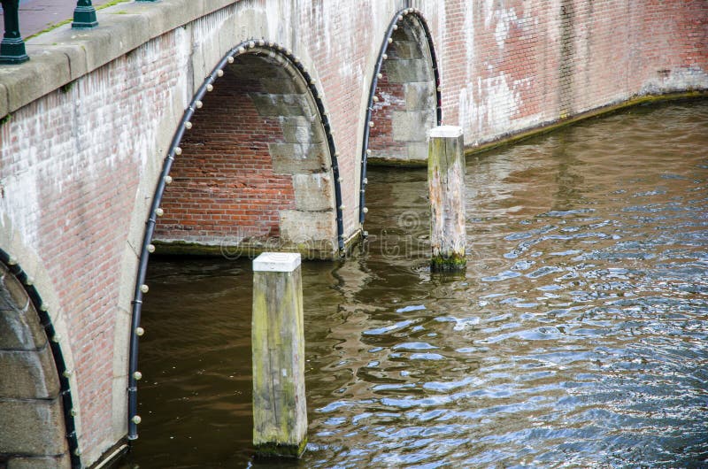 Amsterdam brick bridge stock photo. Image of town, netherlands - 70633636