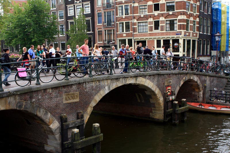 Amsterdam Bridge, the Netherlands Editorial Photography - Image of ...