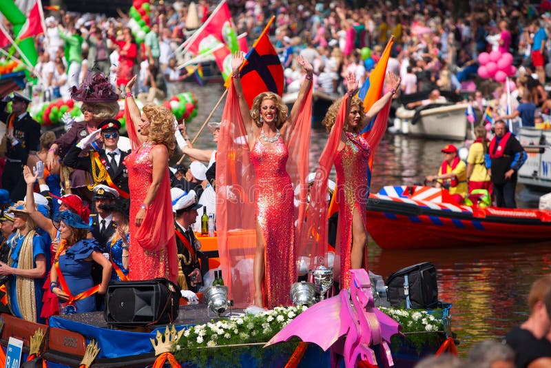 Amsterdam Canal Parade 2012 Editorial Image - Image of europe ...