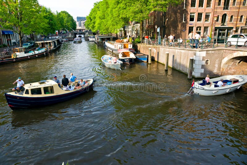 The Amsterdam canal system editorial photo. Image of river - 18144701