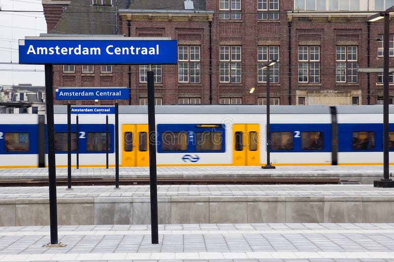 Amsterdam Central Station editorial stock image. Image of connection ...