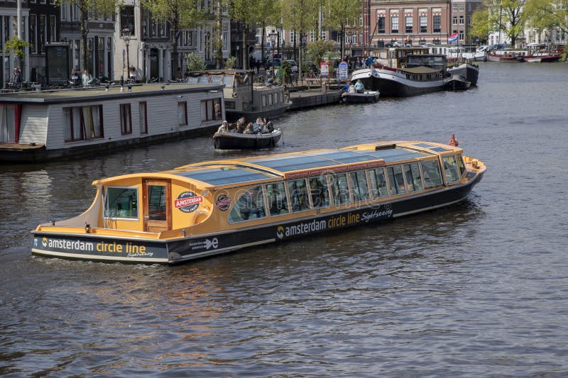 Amsterdam Circle Line Sightseeing Cruise Boat at Amsterdam the ...