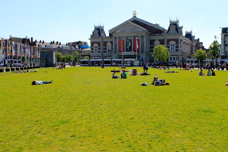 Amsterdam Citycenter, Museumplein, the Netherlands Editorial Image ...