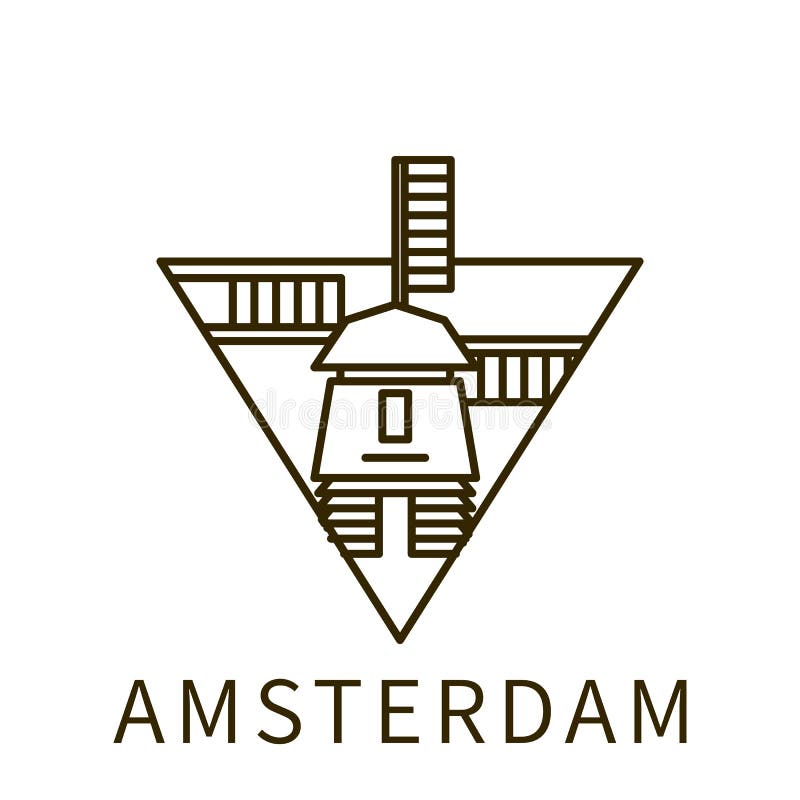 Amsterdam Icon in Trendy Design Style. Amsterdam Icon Isolated on White ...