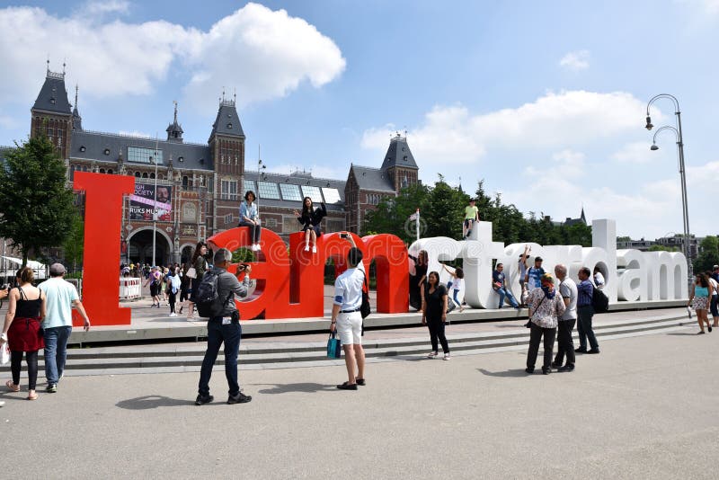 Amsterdam letters editorial image. Image of landmark - 133442810