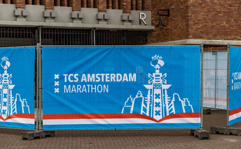 Amsterdam Marathon Banner editorial photo. Image of 2022 - 260651466