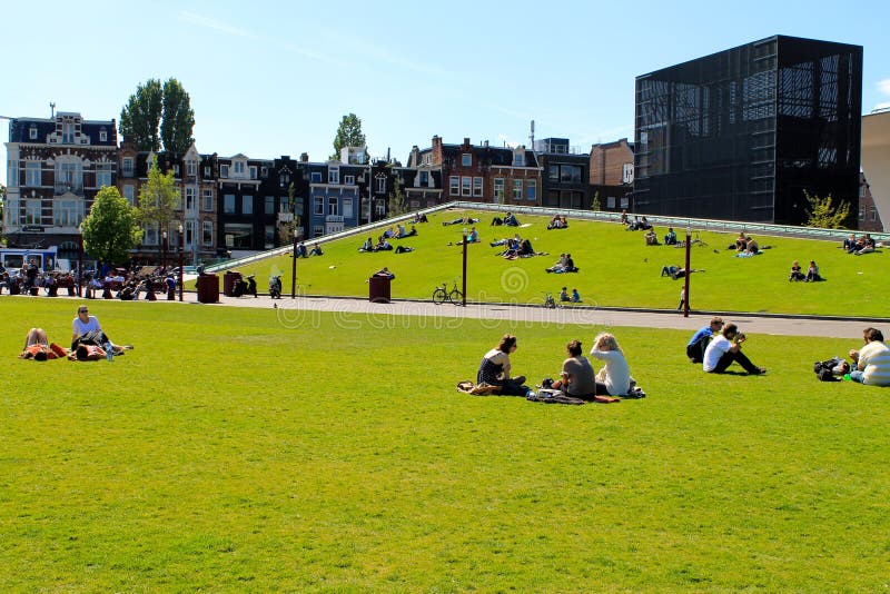 Amsterdam Museumplein, the Netherlands, Europe Editorial Image - Image ...