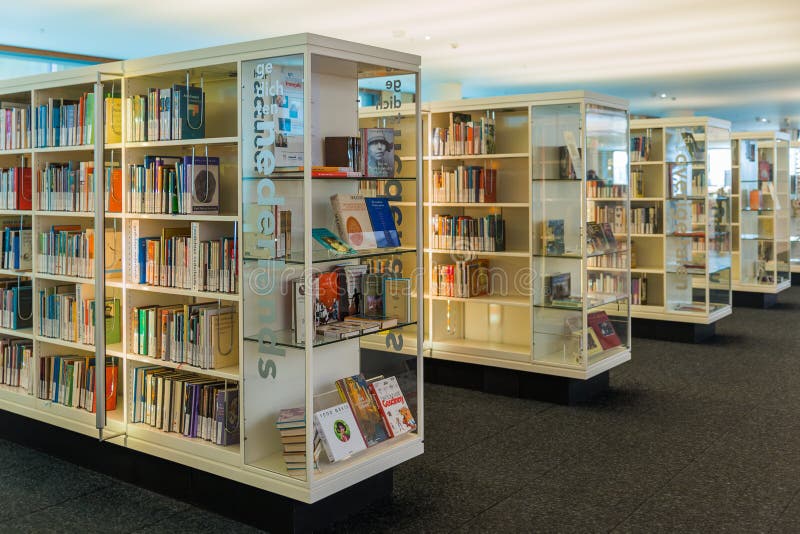 AMSTERDAM NETHERLANDS - APRIL 25, 2017: Interior of Central Public ...