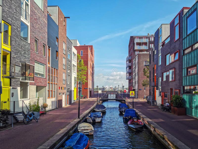 Two Different Neighborhood Separated by the Canal Editorial Photography ...